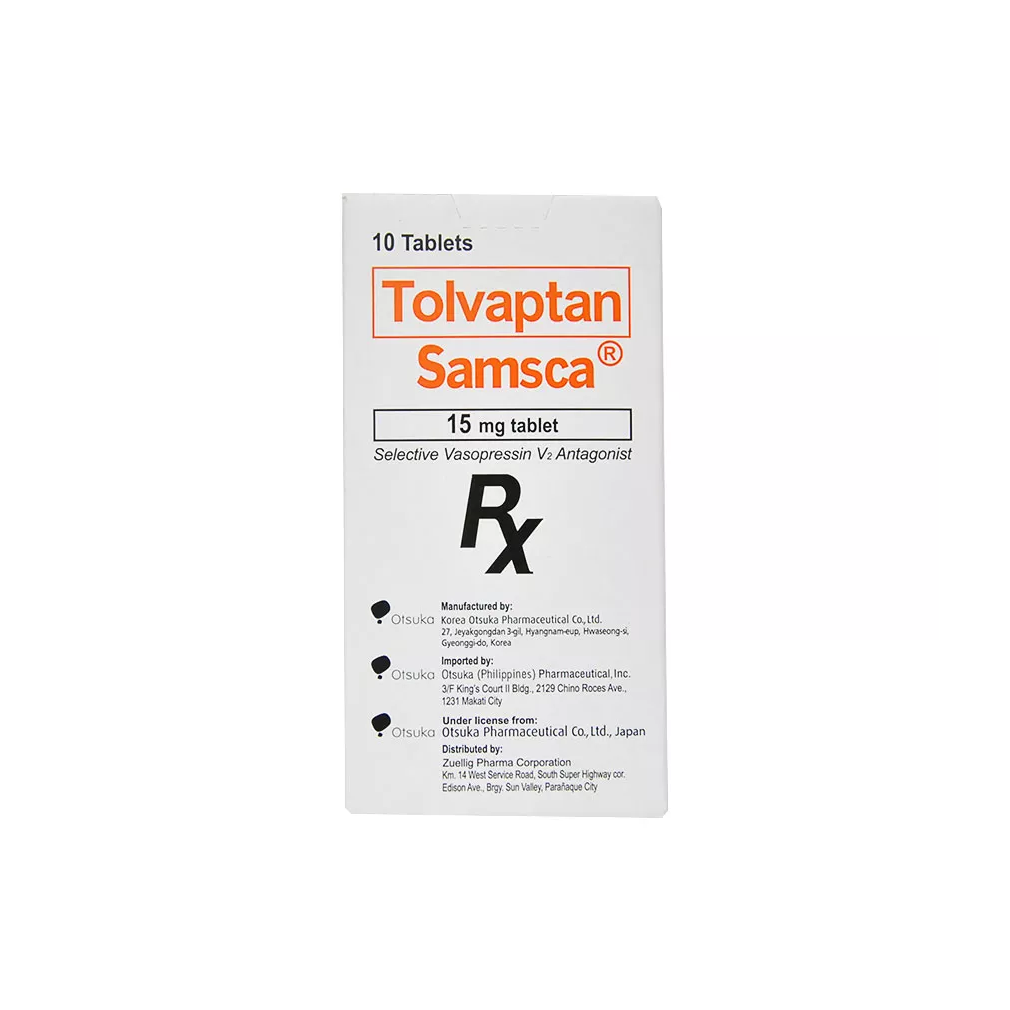 SAMSCA Tolvaptan 15mg Tablet 1's price in the Philippines | MedsGo Pharmacy